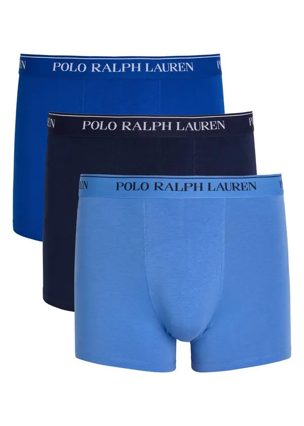 Polo Ralph Lauren Logo-jacquard Stretch-cotton Trunks - Blue
