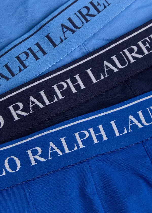 Polo Ralph Lauren Logo-jacquard Stretch-cotton Trunks - Blue