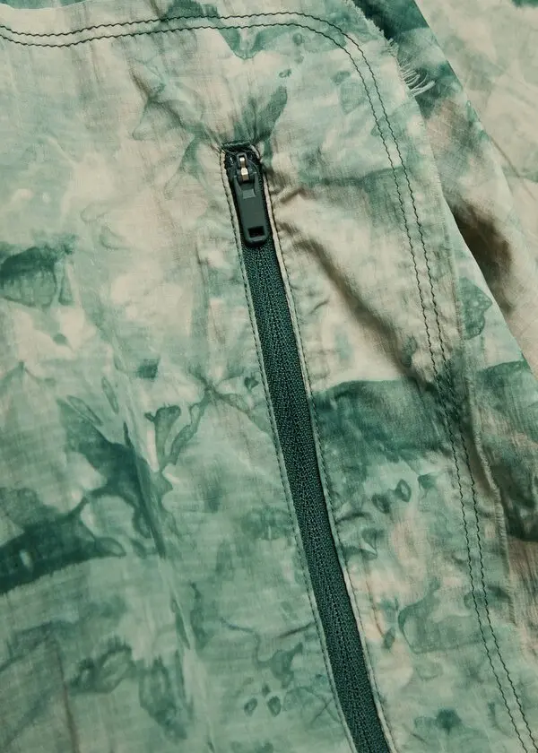 Y3 Printed Hooded Nylon Running Jacket - Green