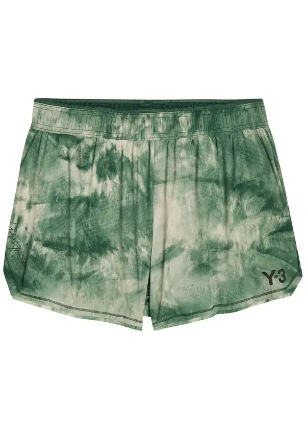 Y3 Printed Stretch-polyamide Running Shorts