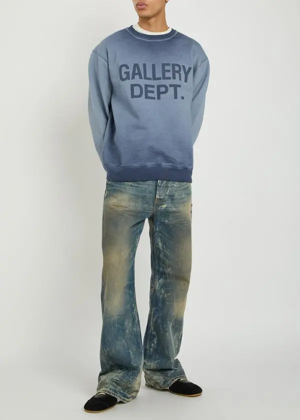 GALLERY DEPT. Logo-print Washed Cotton Sweatshirt