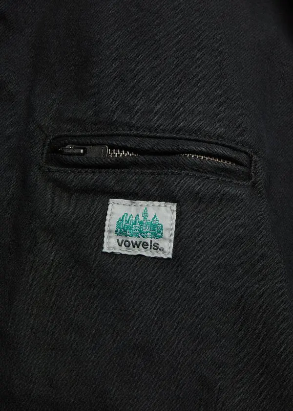 VOWELS Corduroy-trimmed Denim Jacket