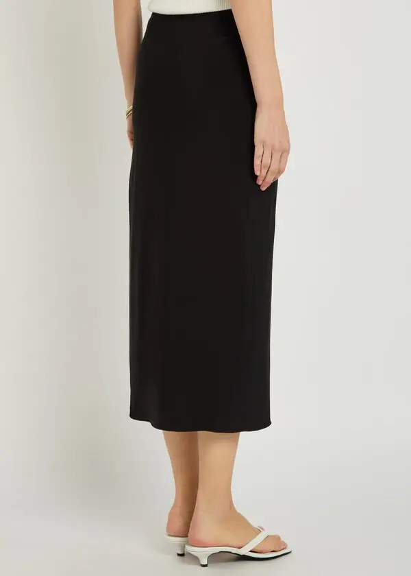 Max Mara Afoso Jersey Midi Wrap Skirt