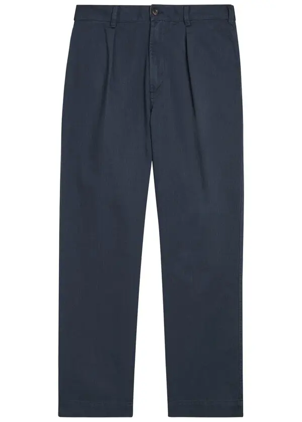 DRAKE'S Herringbone Tapered-leg Trousers