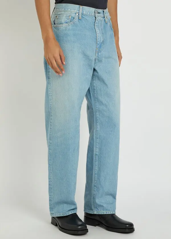 VOWELS Baggy Wide-leg Jeans - Light Blue