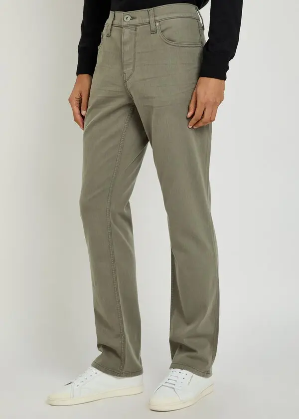 Paige Federal Slim Straight-leg Jeans In Natural Stone - Grey