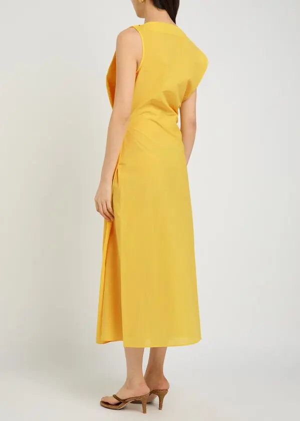 Jacquemus La Robe Drap Midi Dress - Yellow