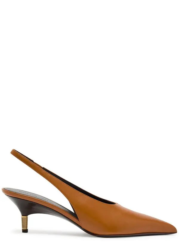 Khaite Bella 55 Slingback Pumps - Brown