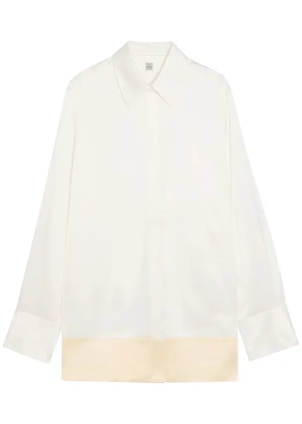 TOTEME Silk Button-down Shirt - White