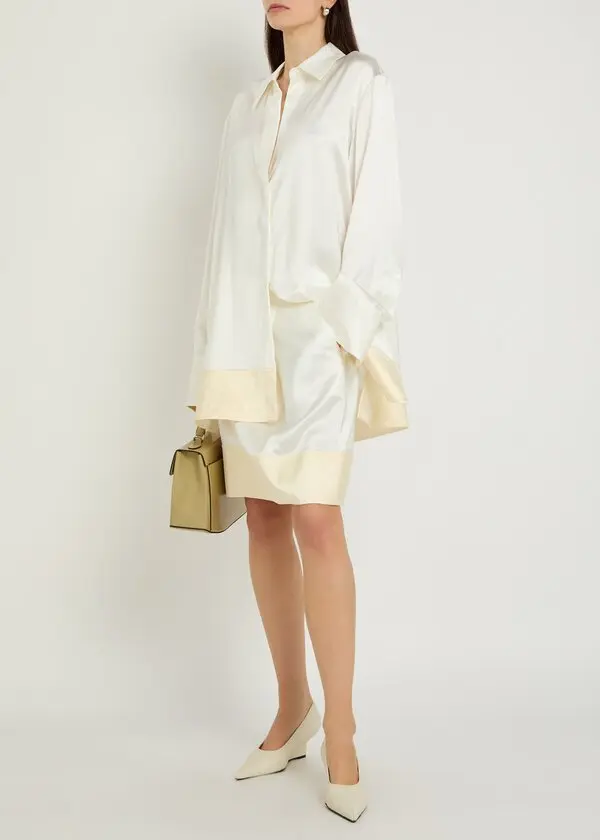 TOTEME Silk Button-down Shirt - White