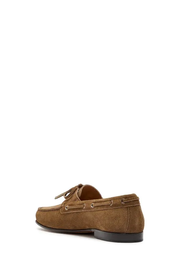 Valentino Garavani Vlogo Suede Loafers - Brown
