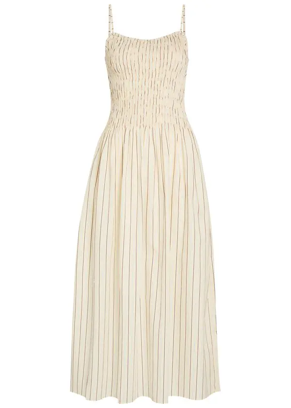 Faithfull The Brand Striped Cotton Maxi Dress - Yellow