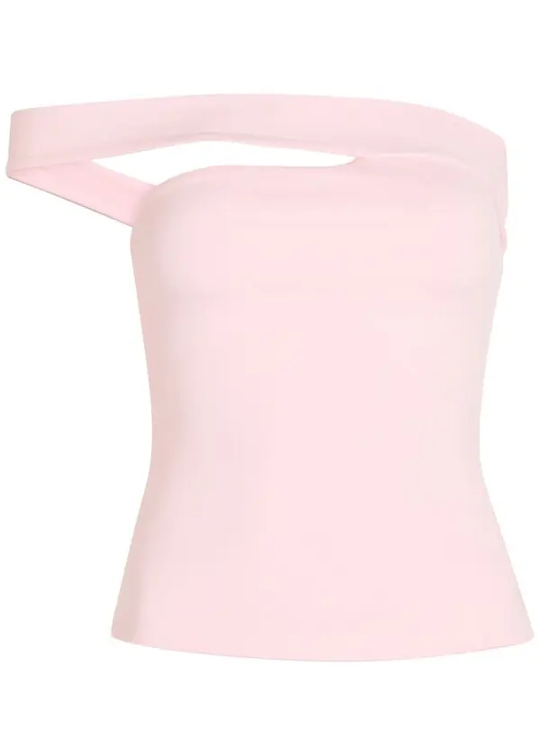 SKIMS Asymmetric Stretch-cotton Top - Pink