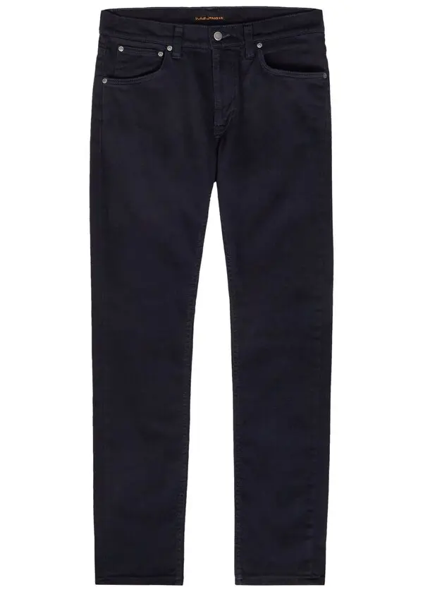 Nudie Jeans Lean Dean Slim-leg Jeans - Dark Blue