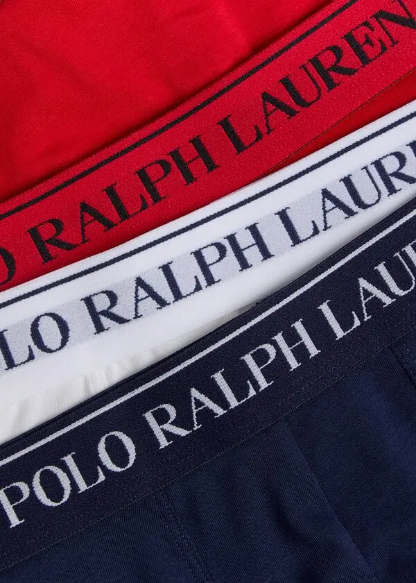Polo Ralph Lauren Classic Logo-jacquard Stretch-cotton Trunks - Multicoloured
