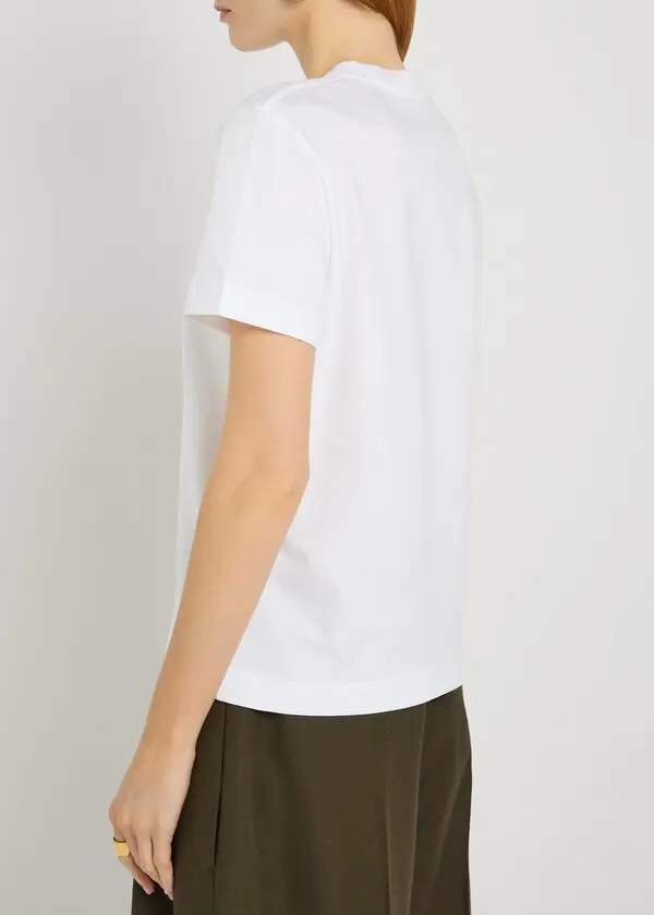 Jacquemus Le T-shirt Gros Grain Logo Cotton T-shirt - White