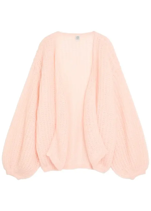 TOTEME Puffed Mohair-blend Cardigan - Light Pink
