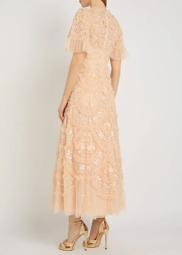 NEEDLE & THREAD Carmen Ruffled Tulle Gown