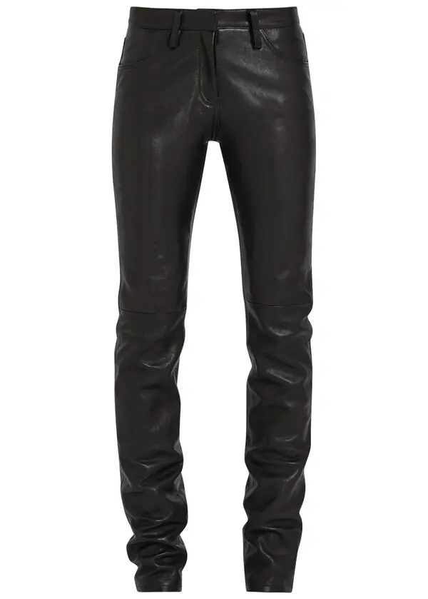 AARON ESH Slim-leg Leather Trousers