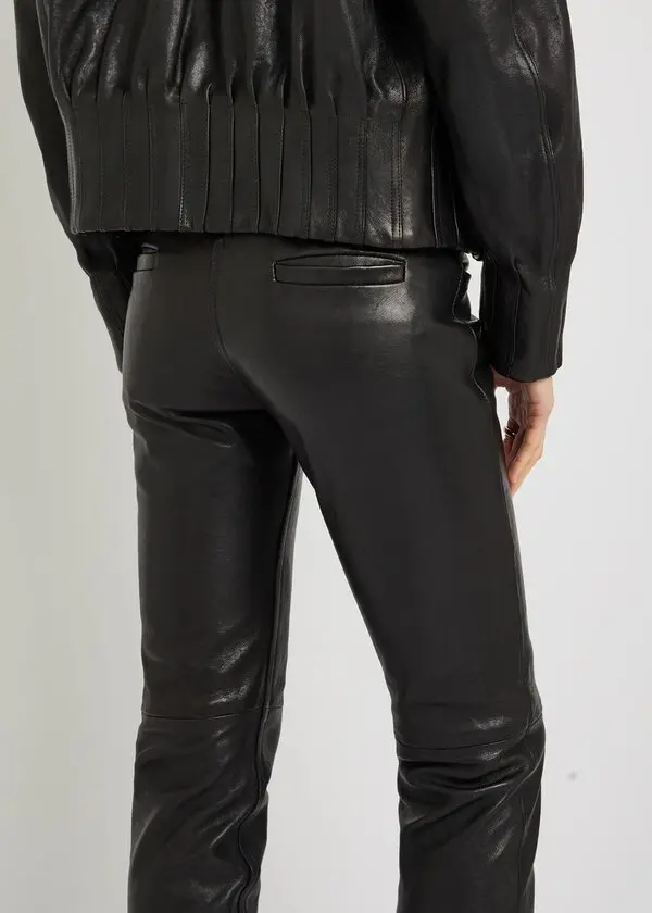 AARON ESH Slim-leg Leather Trousers