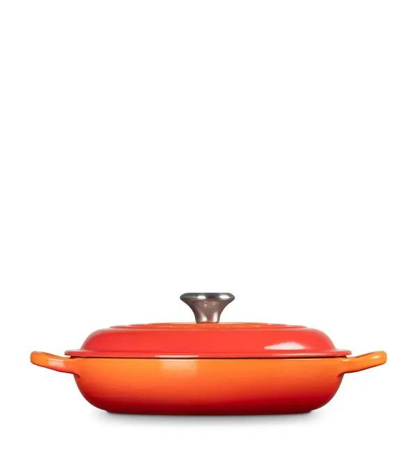 LE CREUSET Cast Iron Shallow Casserole Dish - Orange