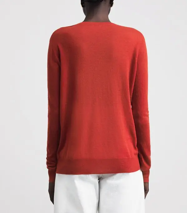 JOSEPH Cashmere V-neck Sweater - Red