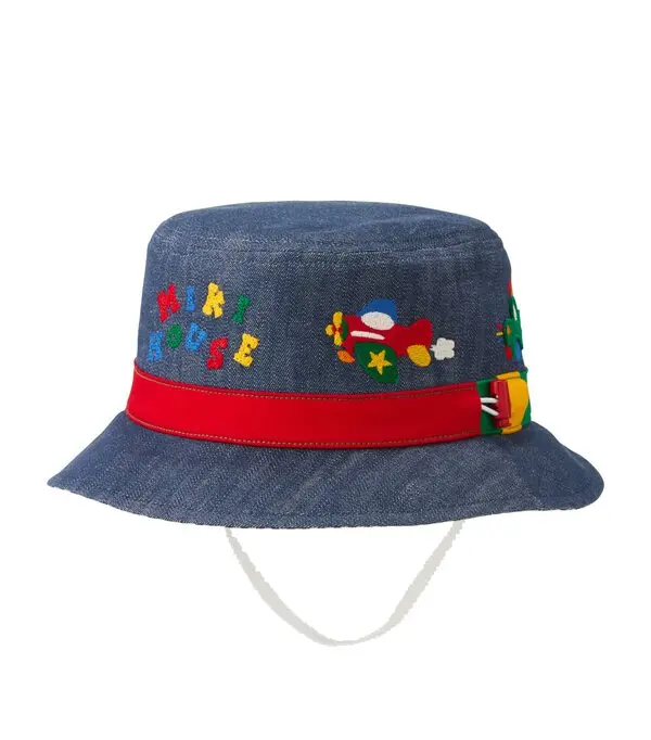 MIKI HOUSE Denim Sun Hat - Navy