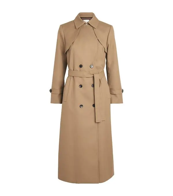 Sandro Pleated Trench Coat