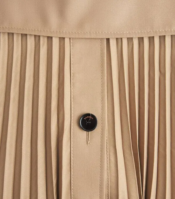 Sandro Pleated Trench Coat