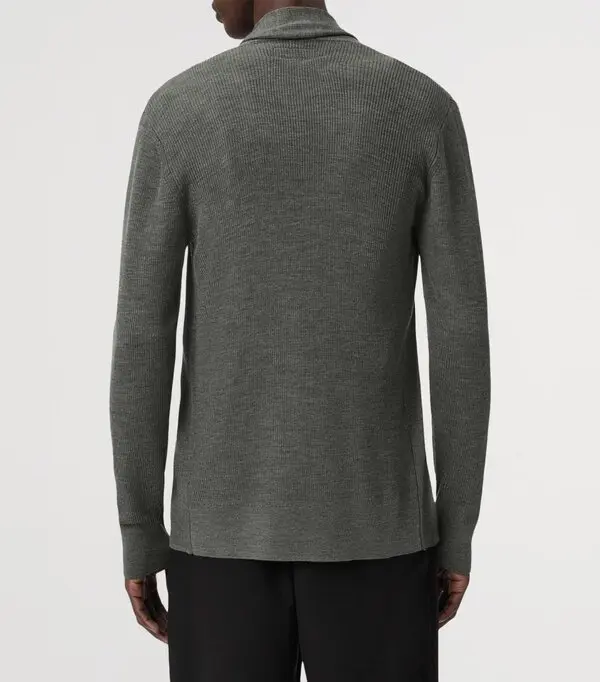 ALLSAINTS Merino Wool Mode Cardigan - Green