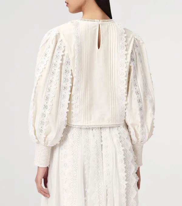 ALLSAINTS Cotton Hart Embroidered Top - White