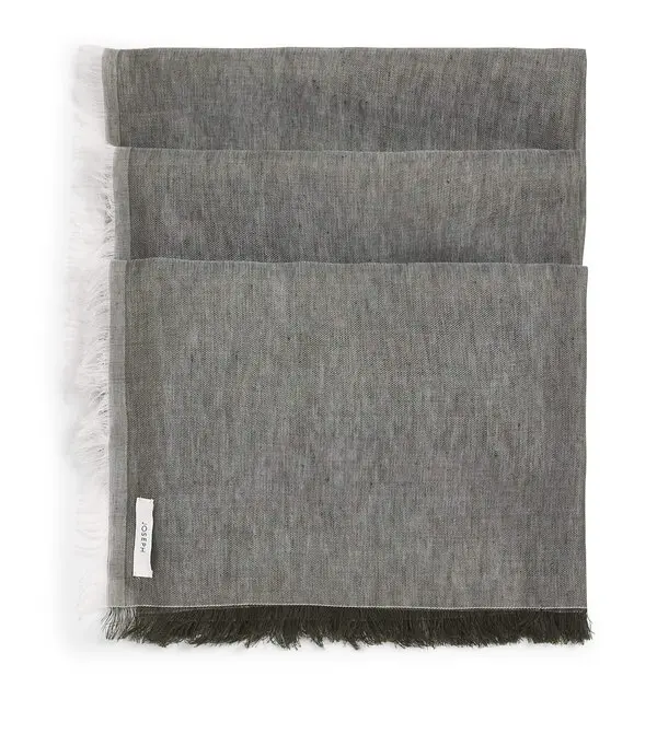 JOSEPH Linen-blend Fern Scarf - Green
