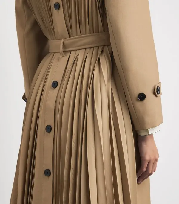 Sandro Pleated Trench Coat