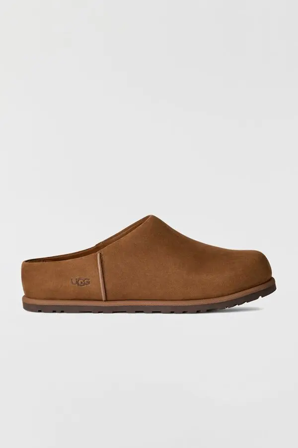 UGG Otzo Nubuck Leather Clogs - Dark Chestnut