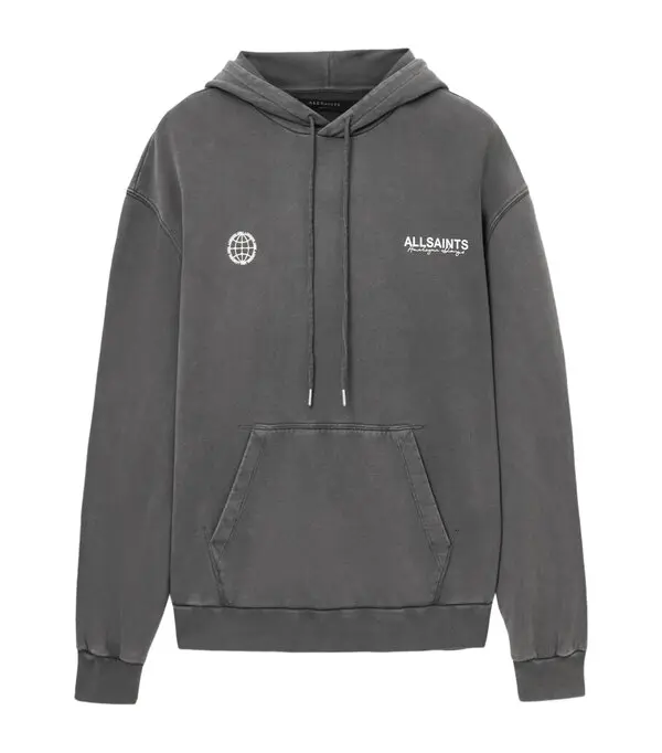 ALLSAINTS Organic Cotton Emblem Hoodie
