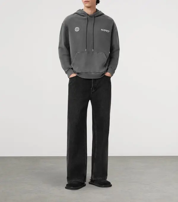 ALLSAINTS Organic Cotton Emblem Hoodie