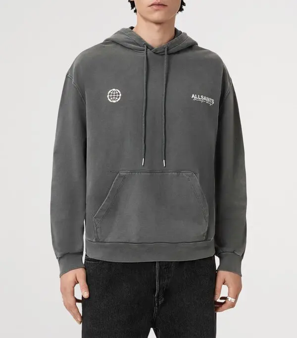 ALLSAINTS Organic Cotton Emblem Hoodie