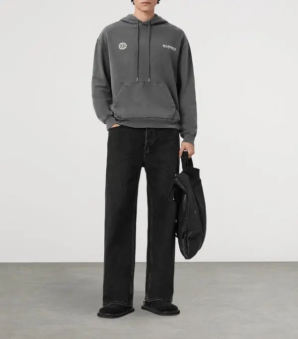 ALLSAINTS Organic Cotton Emblem Hoodie