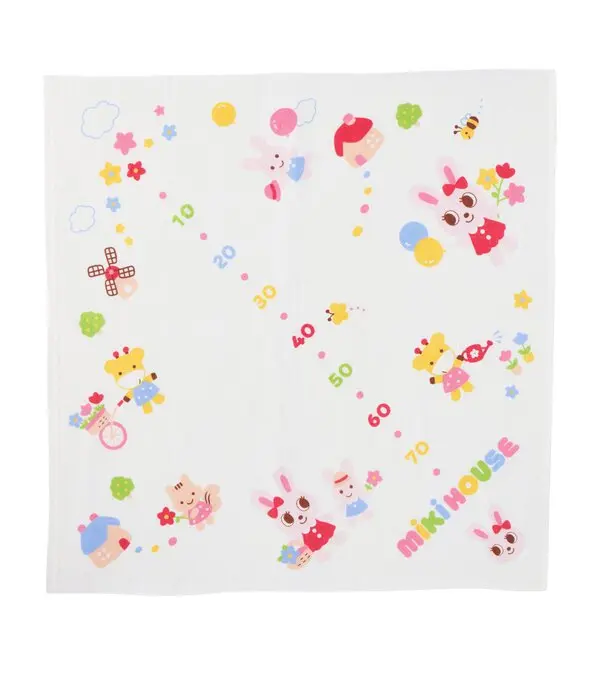 MIKI HOUSE Cotton Height Chart Bath Towel - Pink