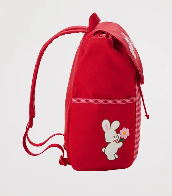 MIKI HOUSE Cotton Chieco Saku Backpack - Red
