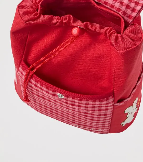 MIKI HOUSE Cotton Chieco Saku Backpack - Red