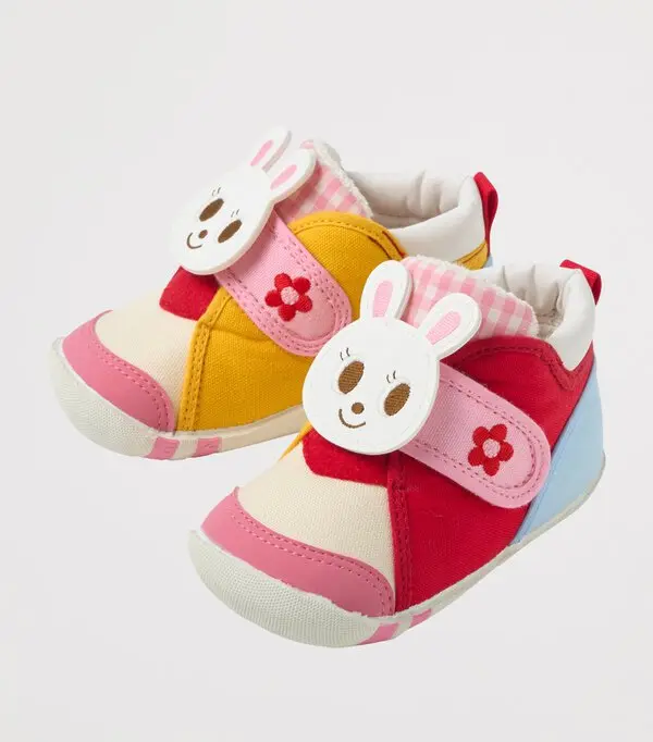 MIKI HOUSE Cotton-blend Appliqué Sneakers