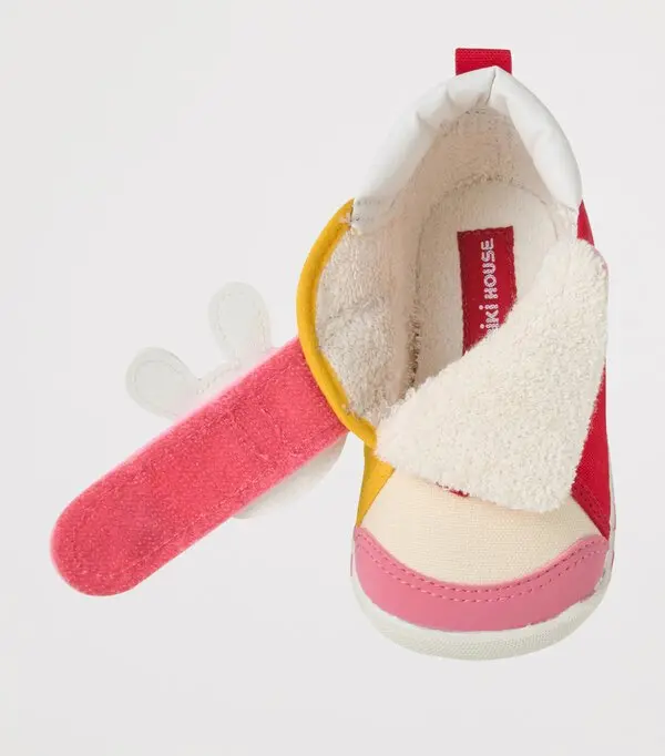 MIKI HOUSE Cotton-blend Appliqué Sneakers
