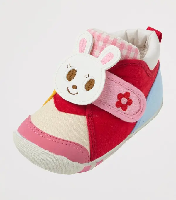 MIKI HOUSE Cotton-blend Appliqué Sneakers