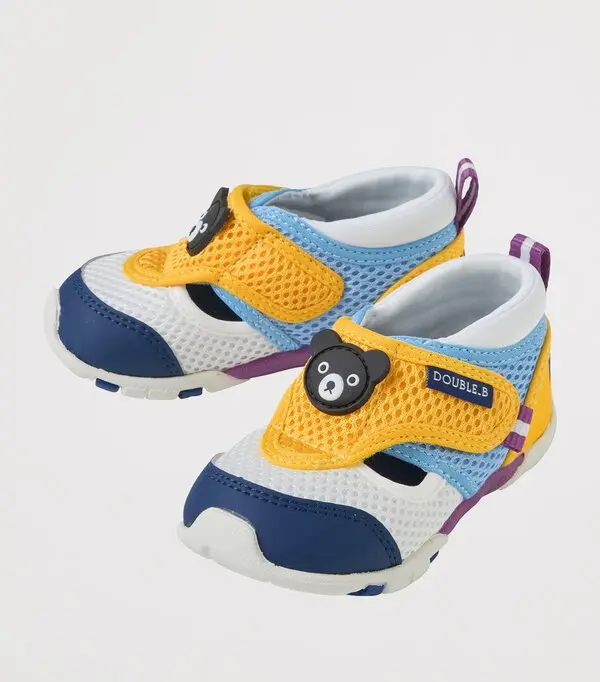 MIKI HOUSE Teddy Bear Sneakers - Navy