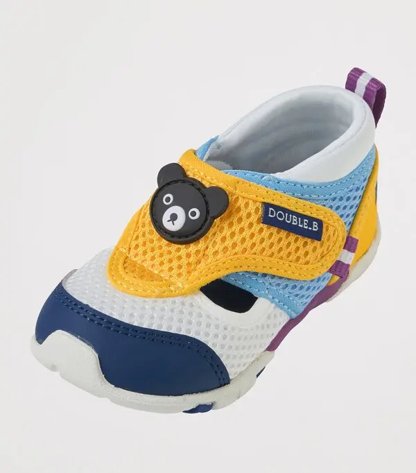 MIKI HOUSE Teddy Bear Sneakers - Navy