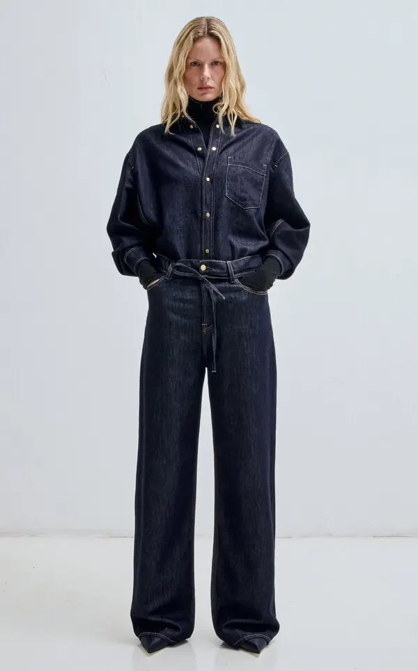 DARKPARK Vick Rigid Mid-rise Wide-leg Jeans