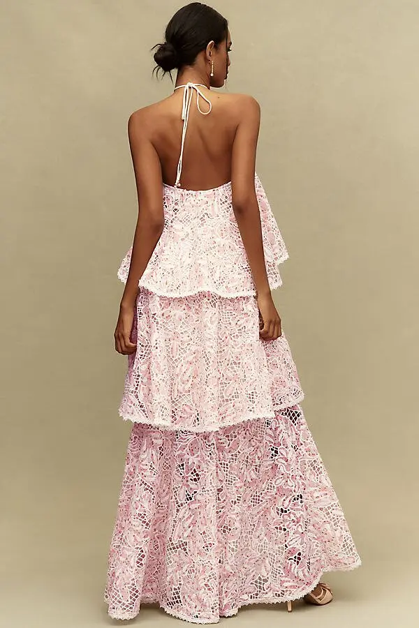 ELLIATT Valencia Tiered Halter Gown