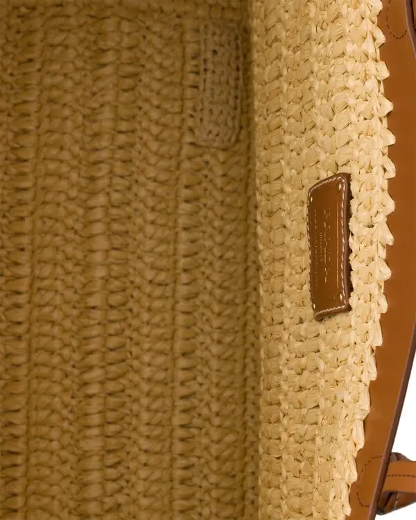Prada Medium Crochet And Leather Tote Bag