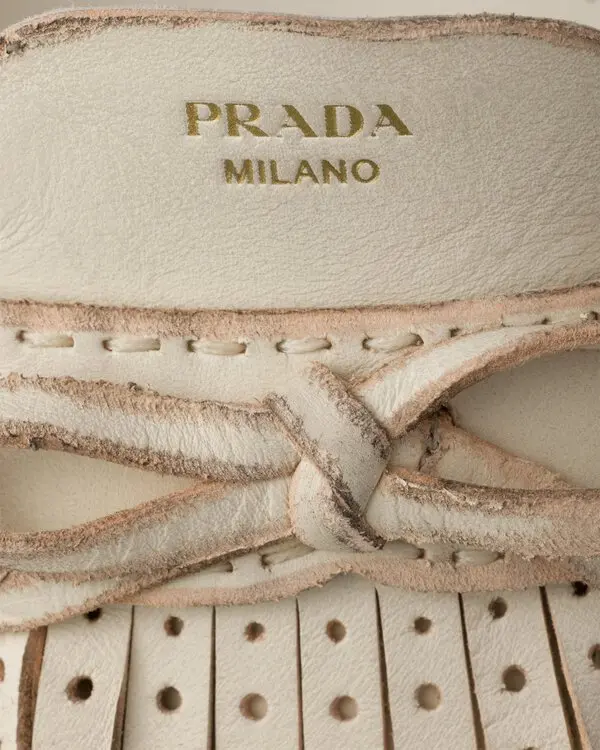 Prada Leather Slingback Pumps - Neutral